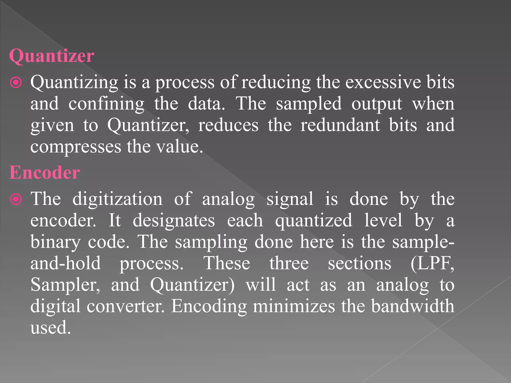 Pcm transmitter and receiver | PPTX