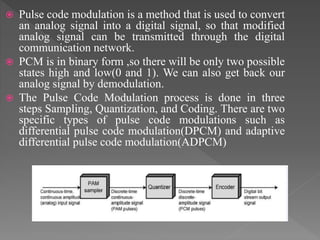 Pcm transmitter and receiver | PPTX