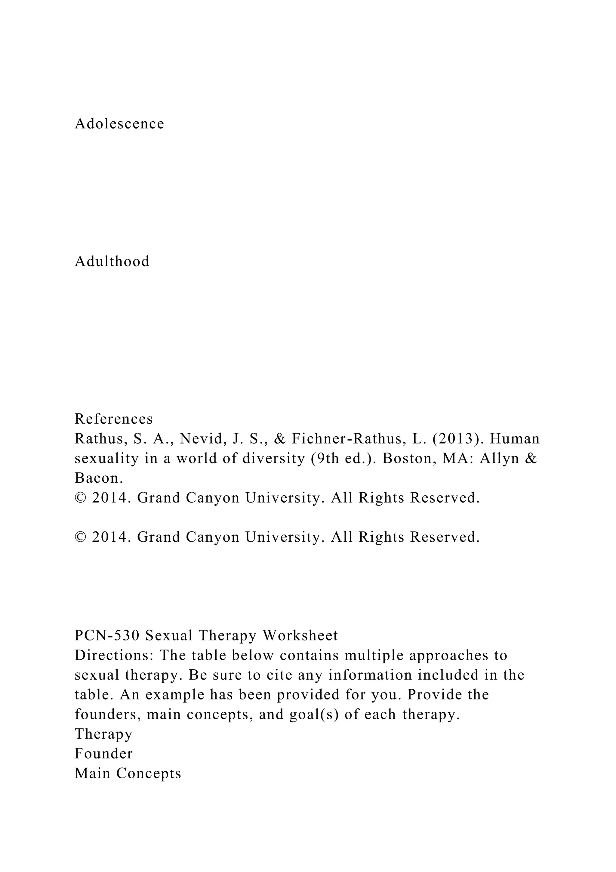 PCN-530 Sexual Development WorksheetDirections In the table.docx