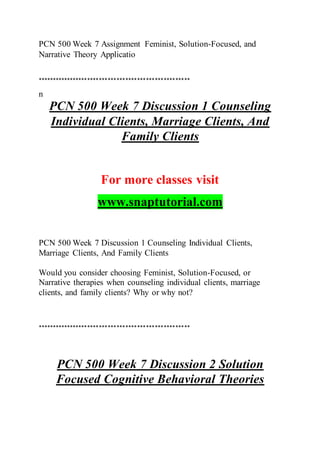 Pcn 500 Education Organization -- snaptutorial.com