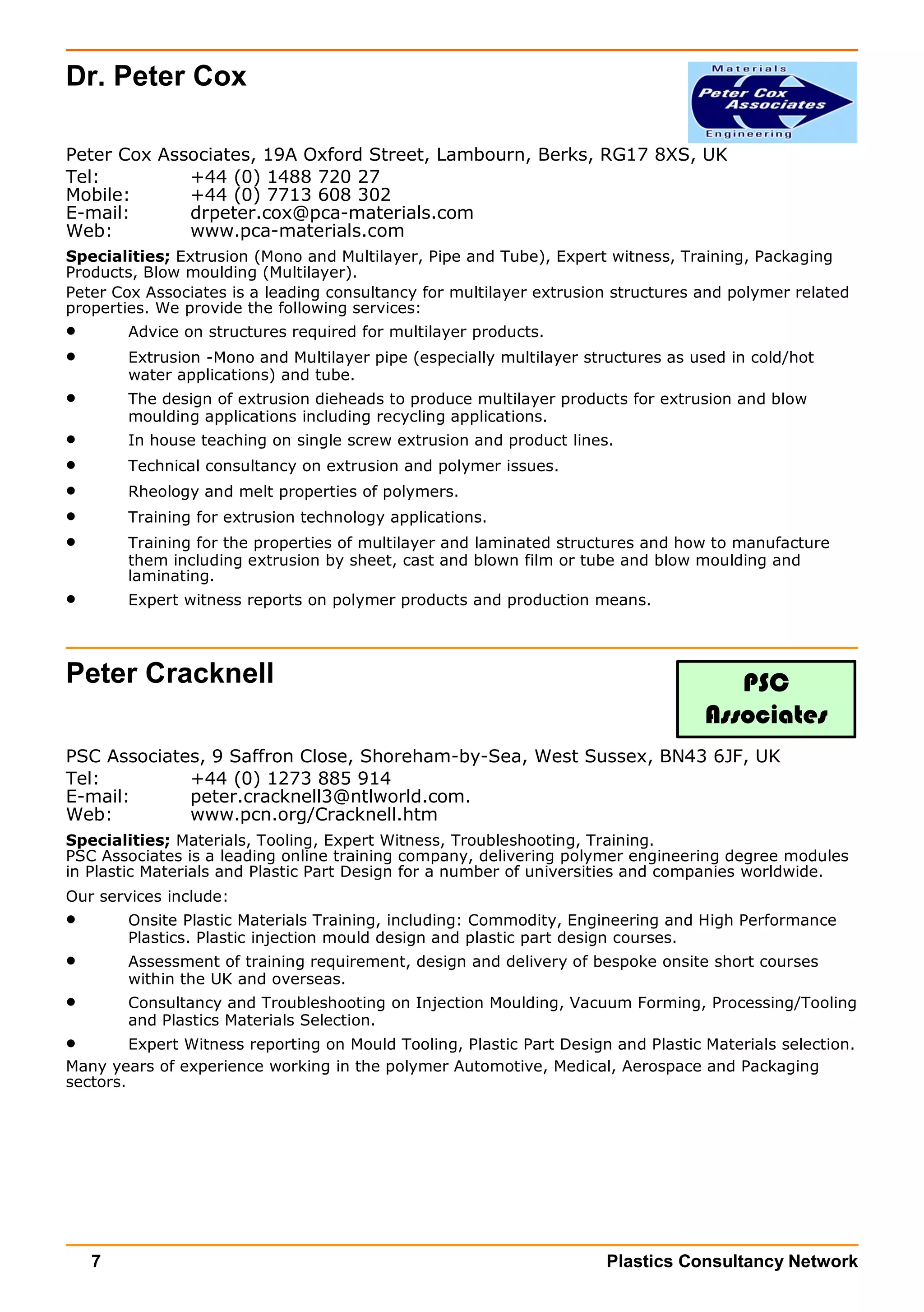 PCN [PLASTICS CONSULTANCY NETWORK] buyers guide 2020 | PDF