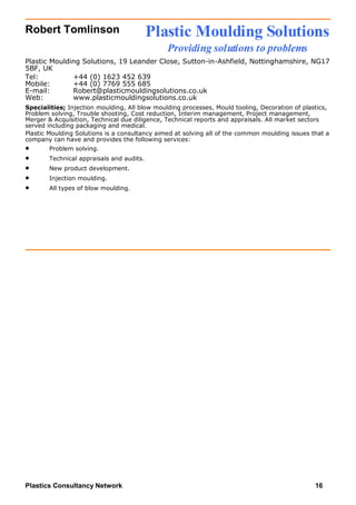 PCN [PLASTICS CONSULTANCY NETWORK] buyers guide 2020 | PDF
