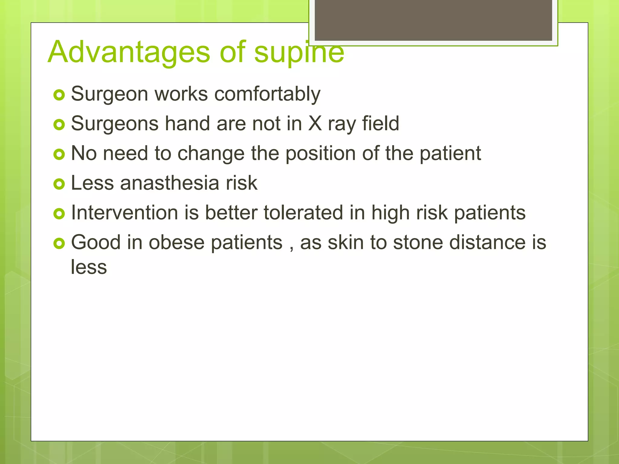 prone versus supine pcnl | PPTX
