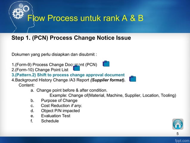 Process Change Notification Procedure (4M Change notify) | PPT