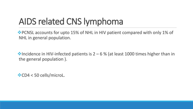 Primary CNS lymphoma | PPTX
