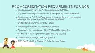 PCO Accreditation Requirements | PDF