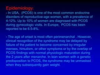 Polycystic Ovarian Syndrome, UNDERSTANDING & MANAGEMENT | PPT