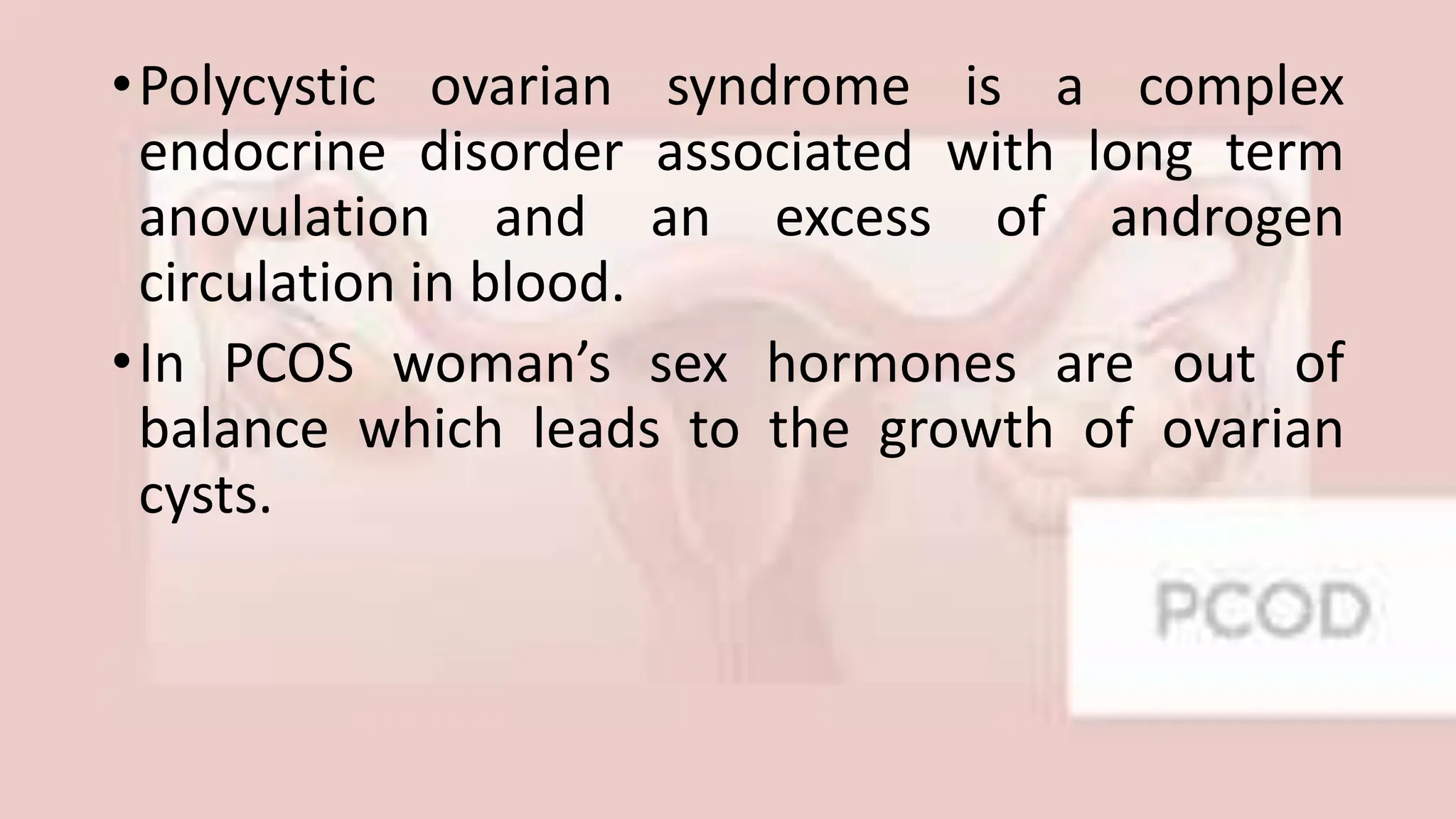 Polycystic ovarian Disease Causes & Prevention | PPTX