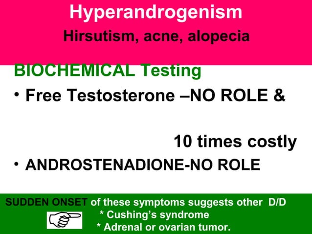 Polycystic Ovarian Disease & Hyperandrogenism Evidence Based Update on ...