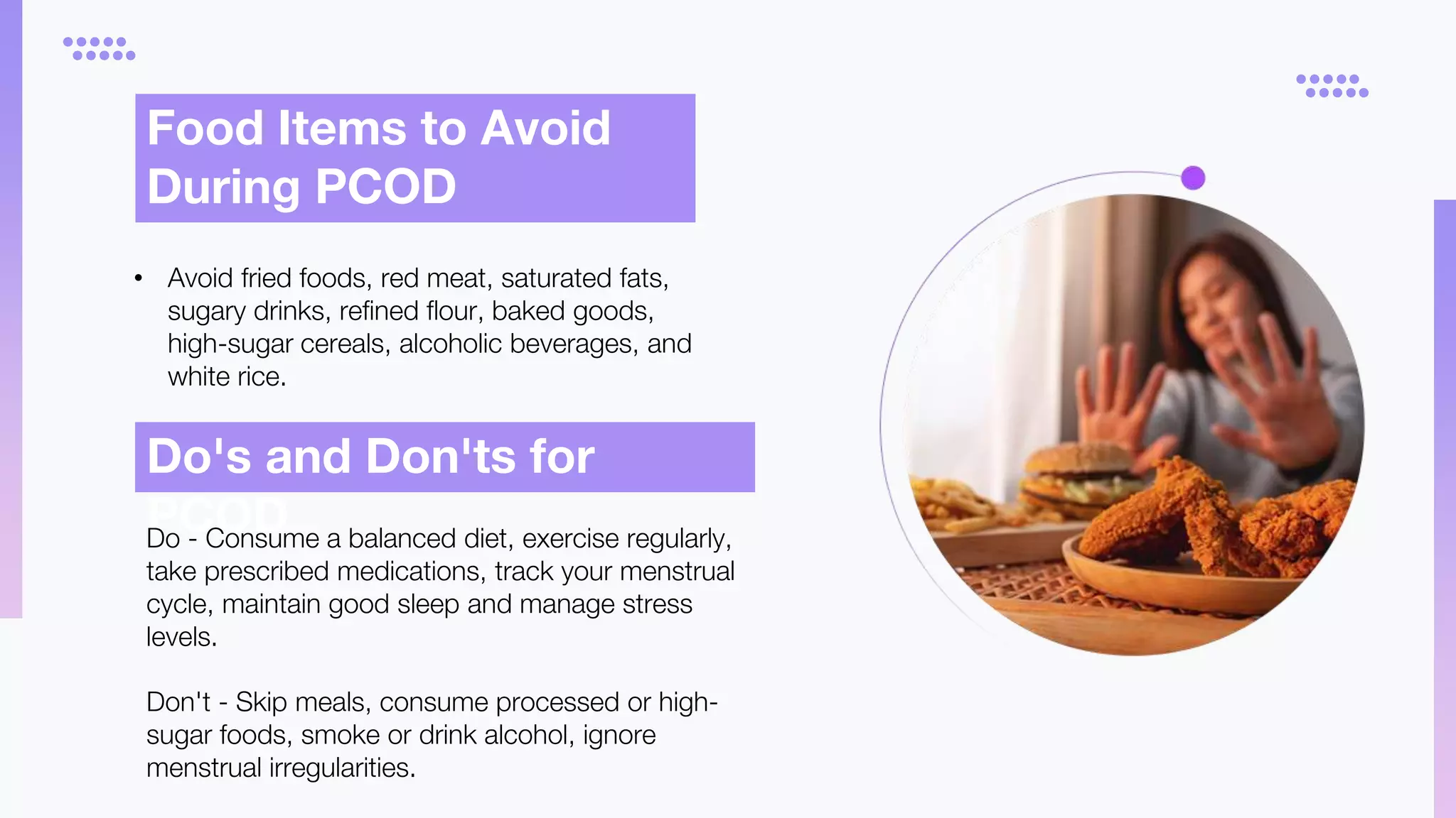 PCOD Diet Chart for Weight Loss What to Eat and What to Avoid | PPTX ...