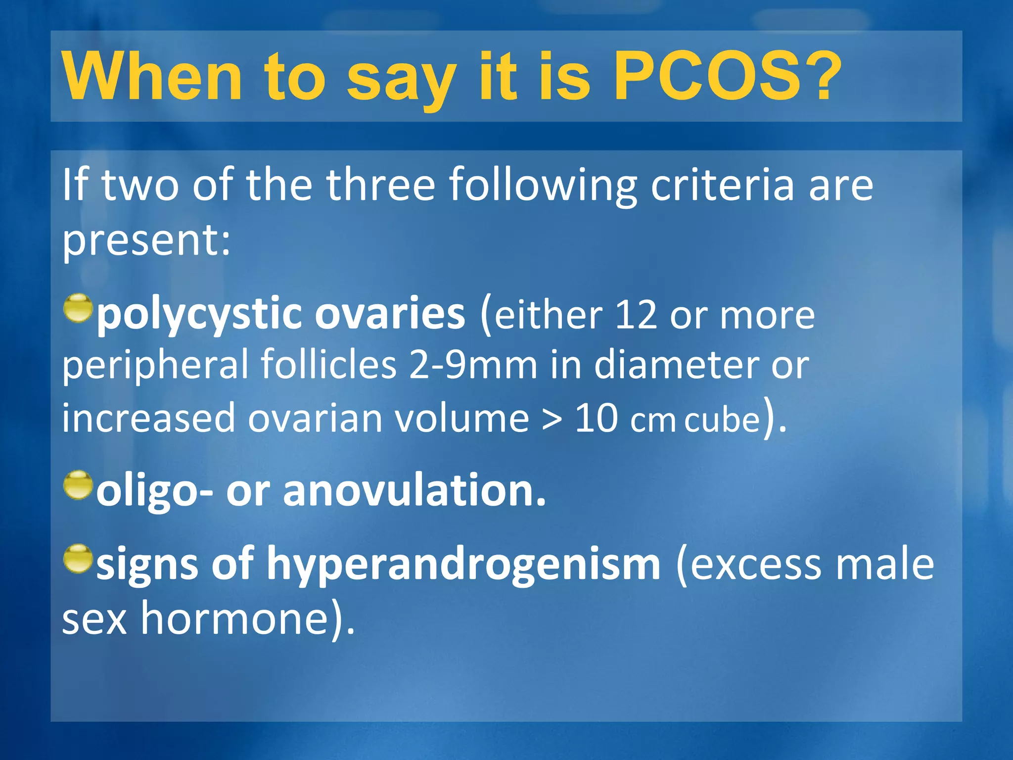 PCOD (Polycystic Ovarian Disease) | PPT