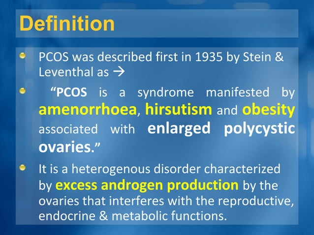PCOD (Polycystic Ovarian Disease) | PPT | Infertility | Reproductive Health