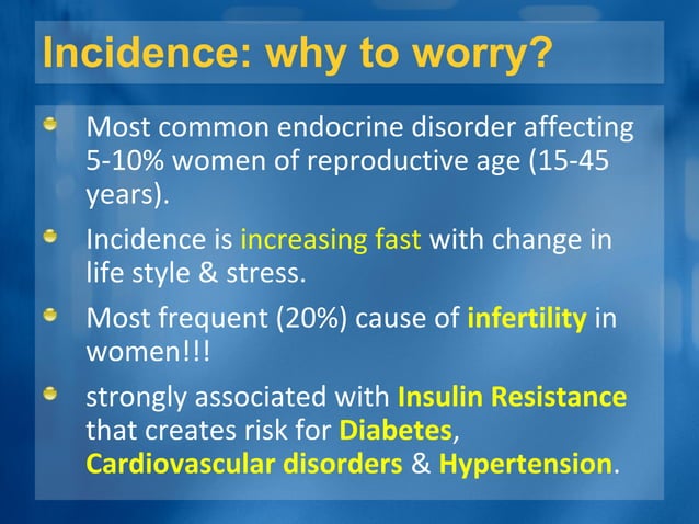 PCOD (Polycystic Ovarian Disease) | PPT | Infertility | Reproductive Health