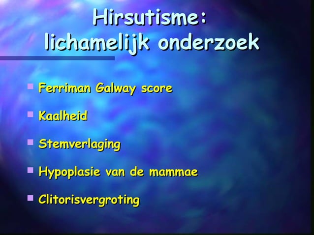 Pco en hirsutisme | PPT