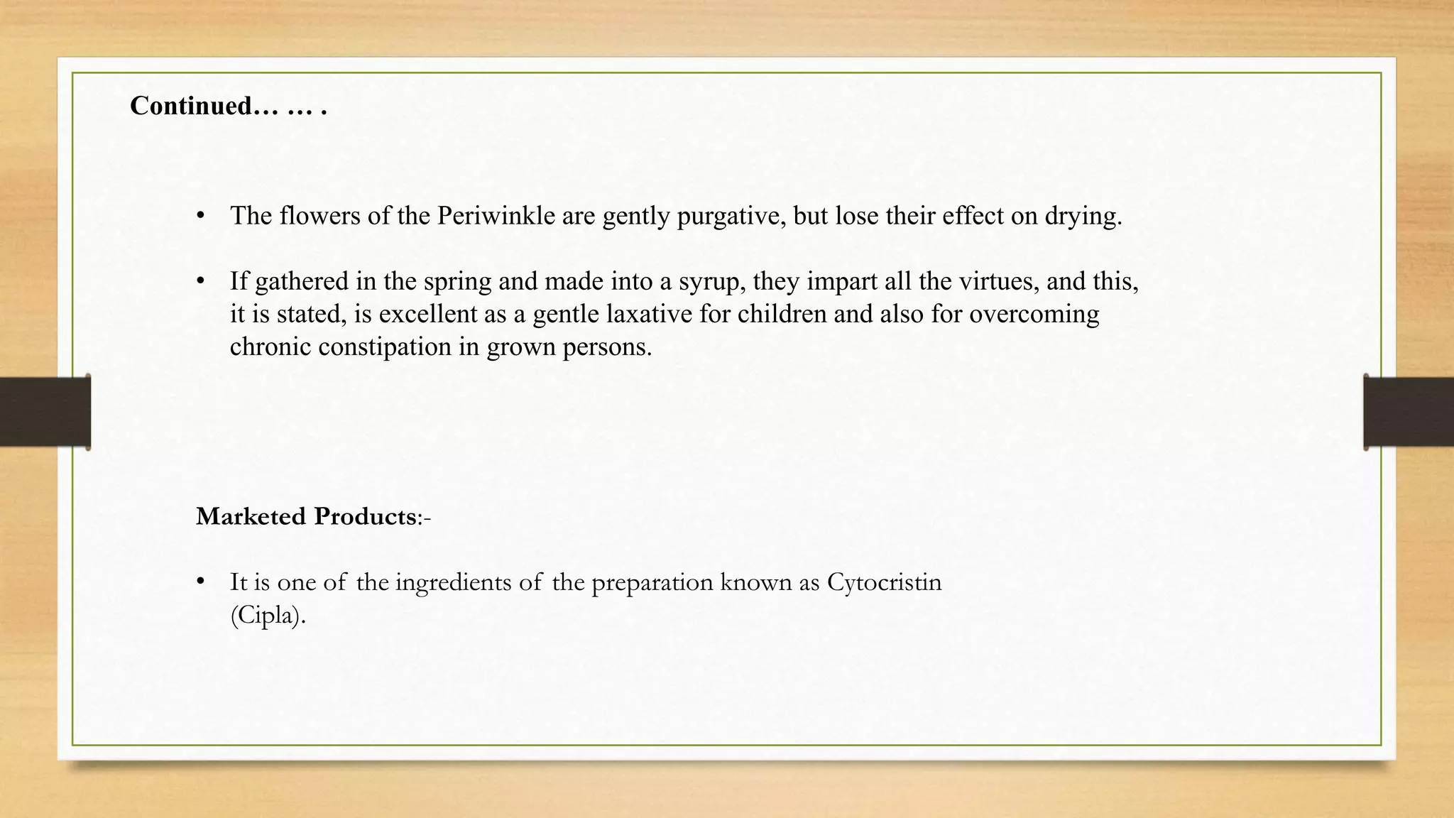 P cognosy of vinca | PPTX