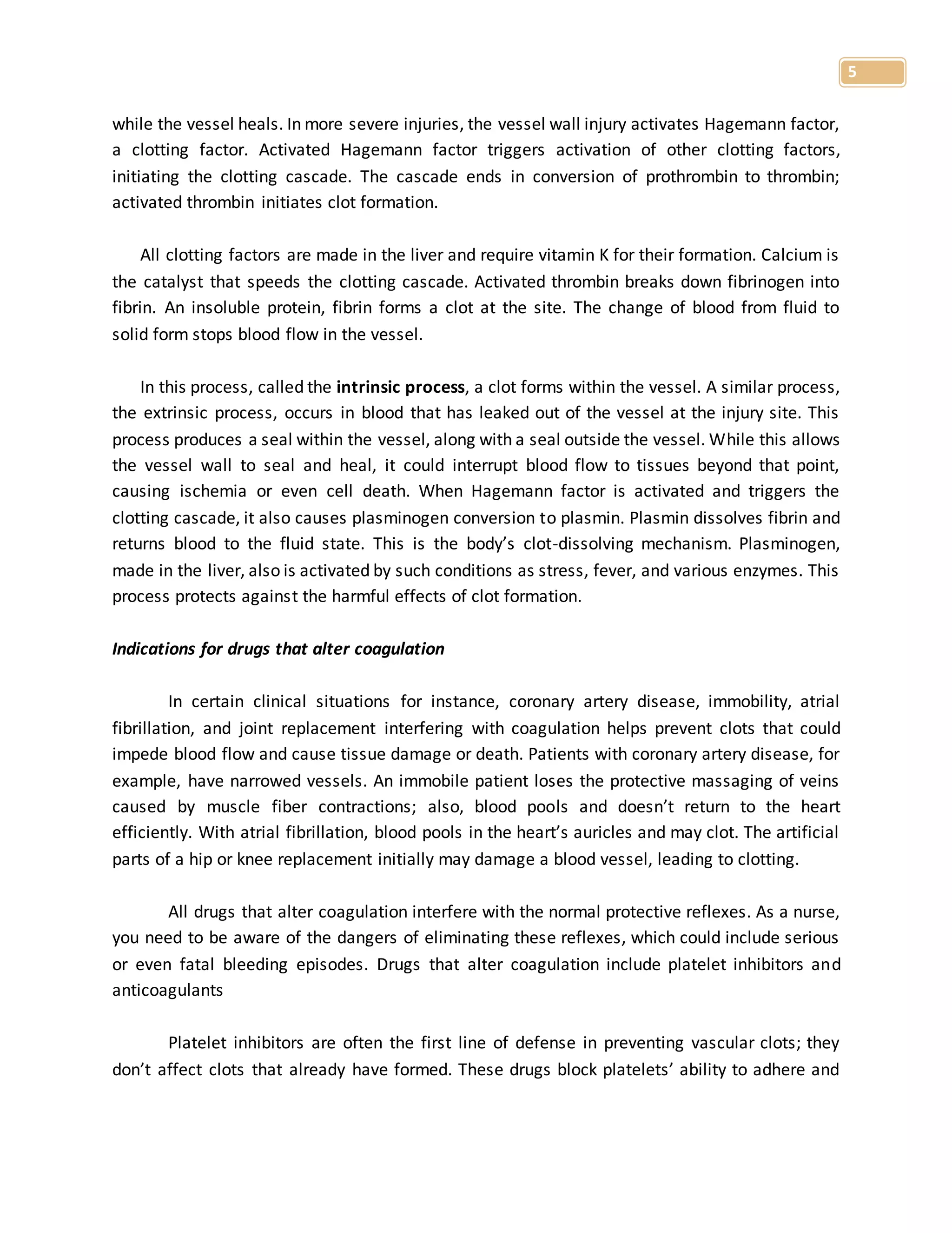 Pharmacology: Blood Drugs | DOCX