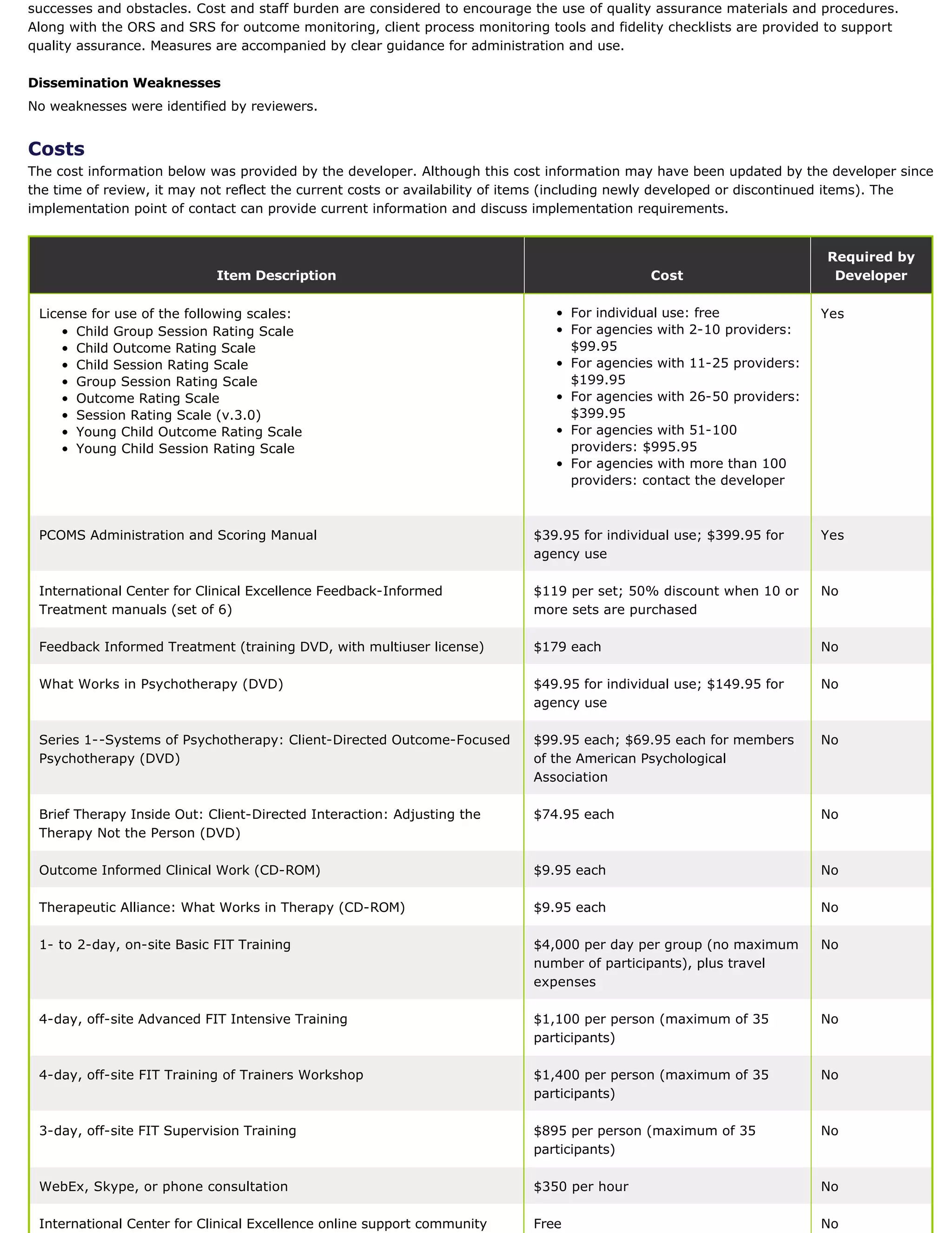 PCOMS ICCE SAMHSA Review | PDF