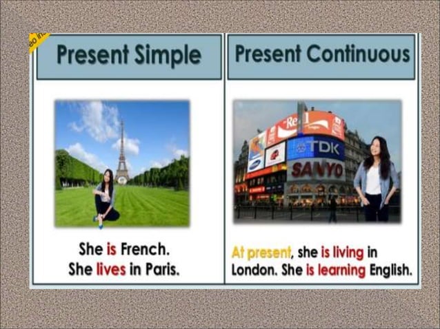Present continuous and Simple present | PPT