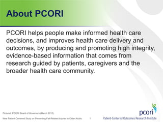 New Patient-Centered Study on Preventing Fall-Related Injuries in Older ...