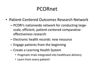 PCORnet and Health eHeart - Mark Pletcher Scientific Sessions 2014 | PPT