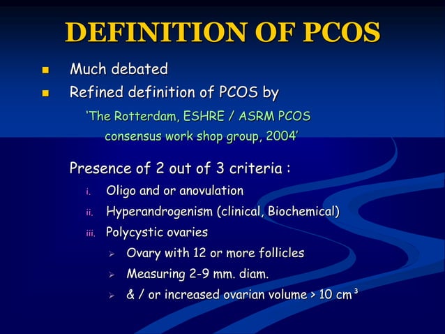 Hormonal evaluation and management of Polycystic Ovarian Syndrome (PCOS ...