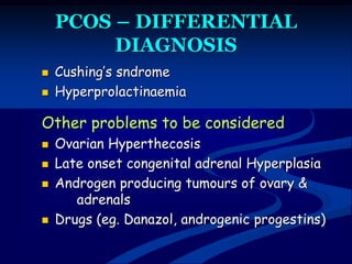 Hormonal evaluation and management of Polycystic Ovarian Syndrome (PCOS ...