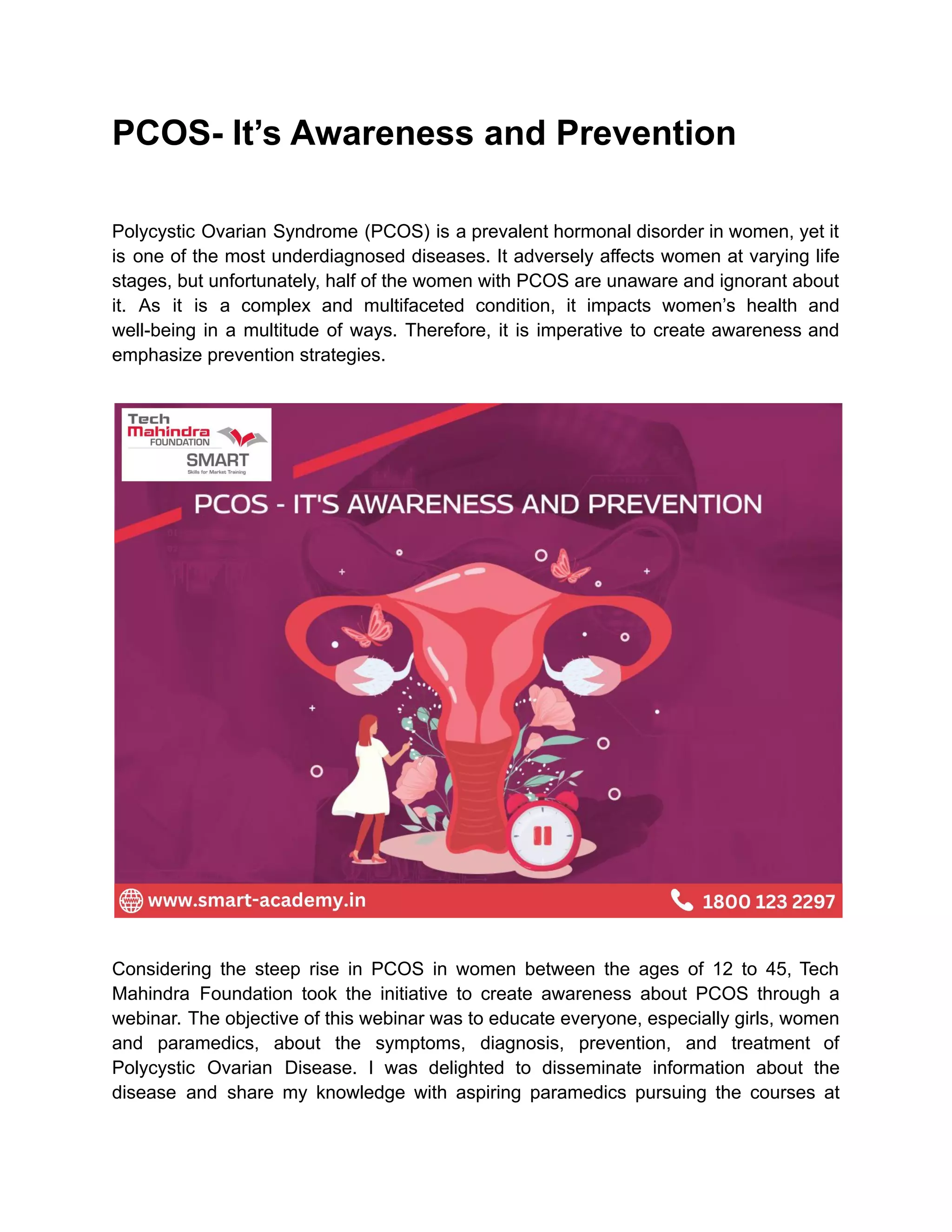 PCOS- It’s Awareness and Prevention | PDF