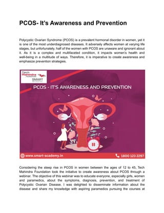 PCOS- It’s Awareness and Prevention | PDF