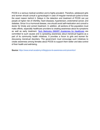 PCOS- It’s Awareness and Prevention | PDF