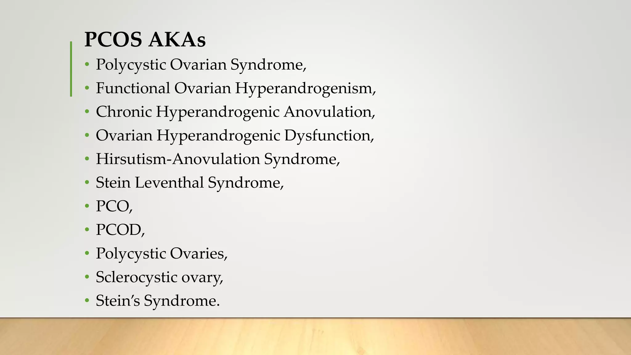 Polycystic ovarian disease (PCOS) | PPTX