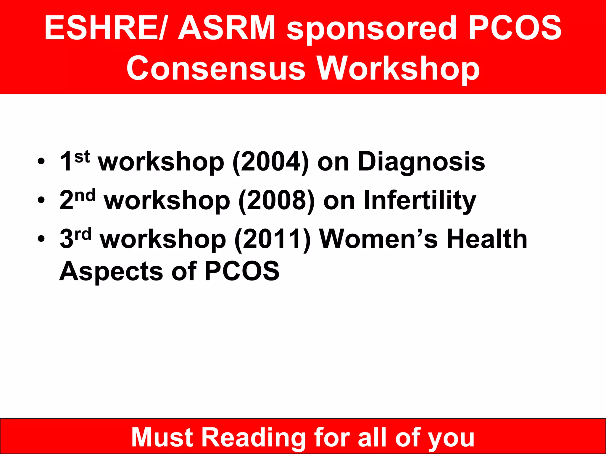 PCOS Treatment Guidelines & Review of Newer Medical Treatment in ...