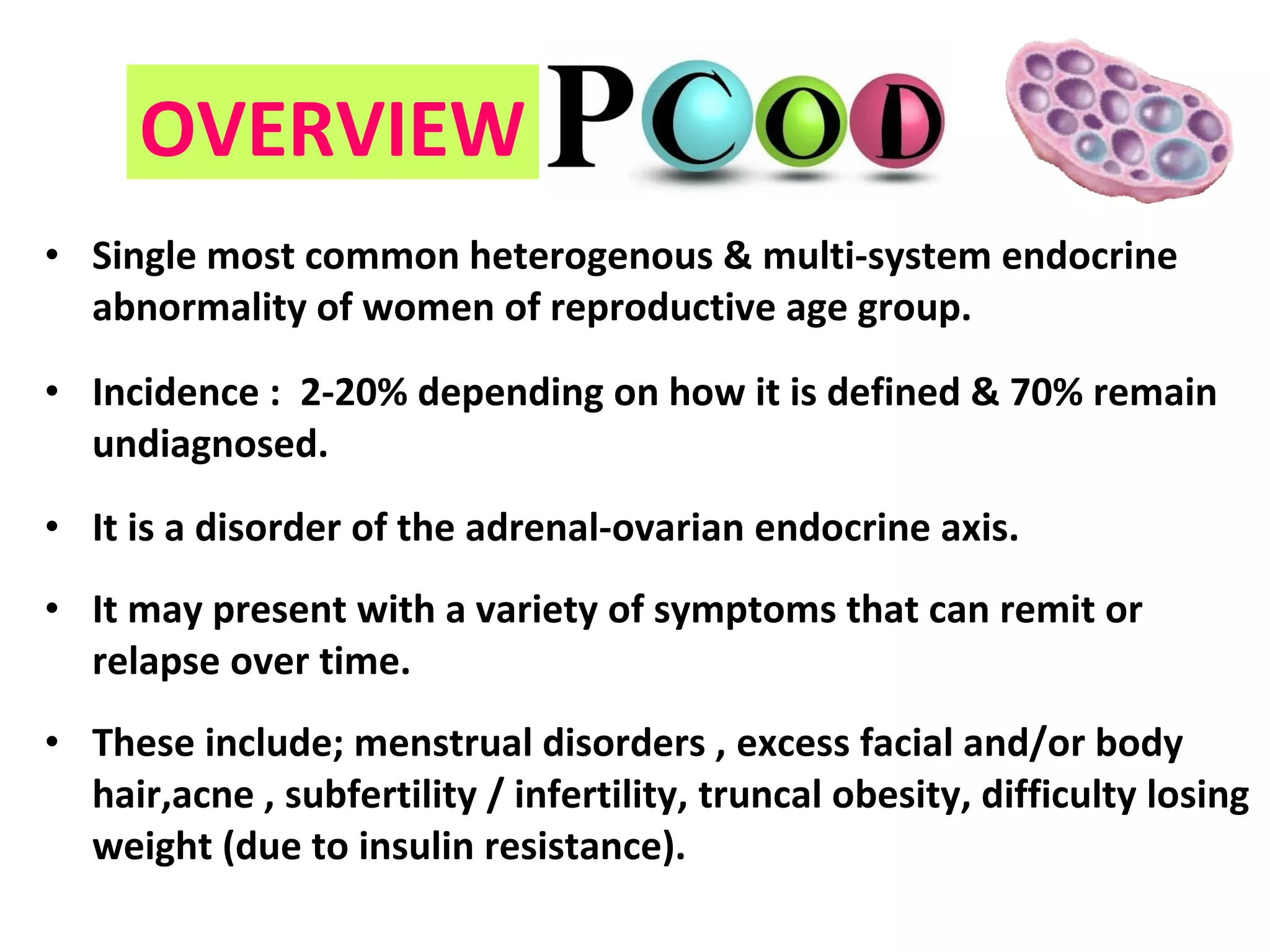 International Guidelines 2018 PCOD Dr Sharda Jain , Dr Jyoti Agarwal | PPT