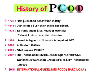 International Guidelines 2018 PCOD Dr Sharda Jain , Dr Jyoti Agarwal | PPT