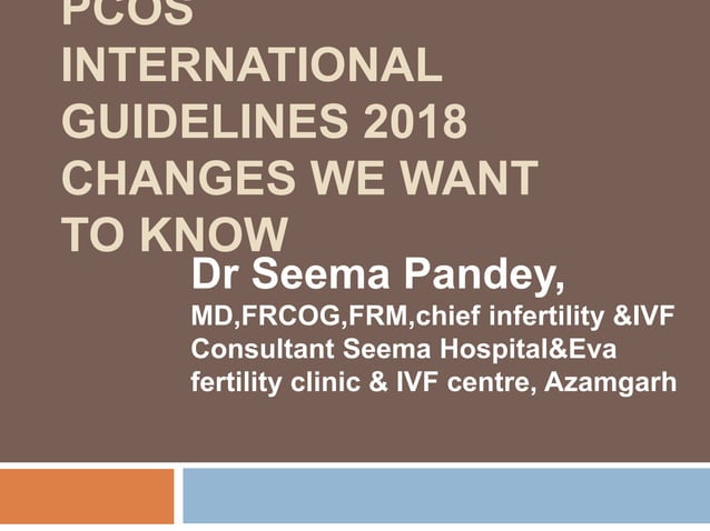 PCOS.. international guidelines ..changes everyone wants to know | PPTX ...