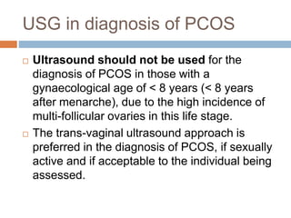 PCOS.. international guidelines ..changes everyone wants to know | PPTX