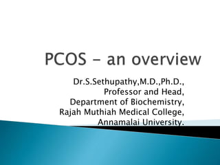 Pcos overview | PPTX | Endocrine and Metabolic Diseases | Diseases and ...