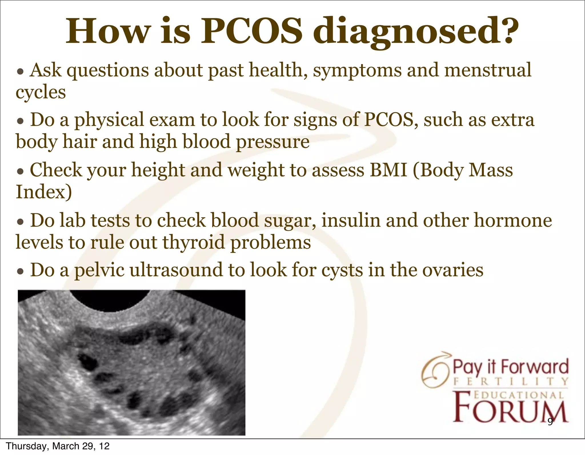 Polycystic Ovary Syndome (PCOS) and Fertility | PDF