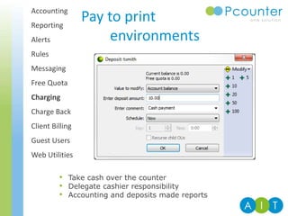 Pcounter Print Management - Overview | PPT