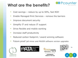 Pcounter Print Management - Overview | PPTX