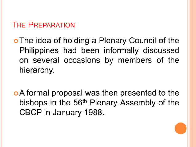 2nd Plenary Council of the Philippines (PCP II) | PPT | Christianity ...