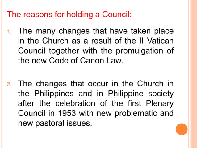 2nd Plenary Council of the Philippines (PCP II) | PPT | Christianity ...