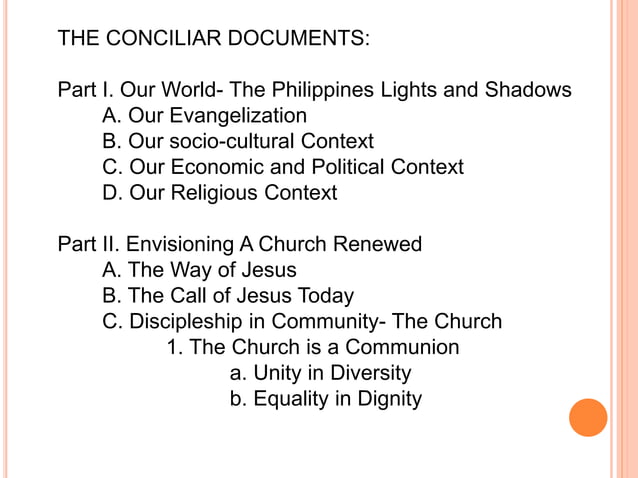 2nd Plenary Council of the Philippines (PCP II) | PPT | Christianity ...