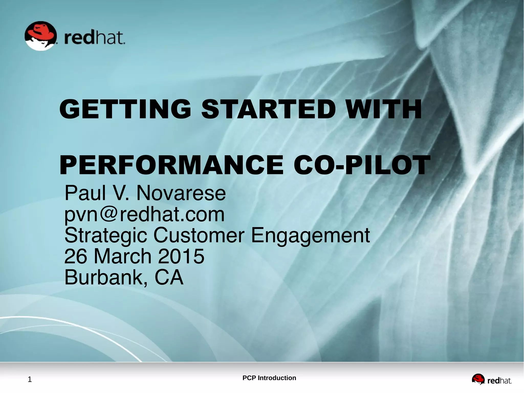 Getting Started with Performance Co-Pilot | PDF