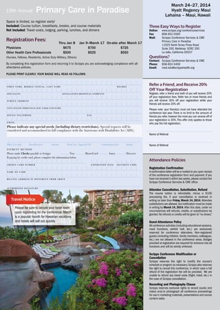 Scripps 19th Annual Primary Care in Paradise 2014 Brochure | PDF