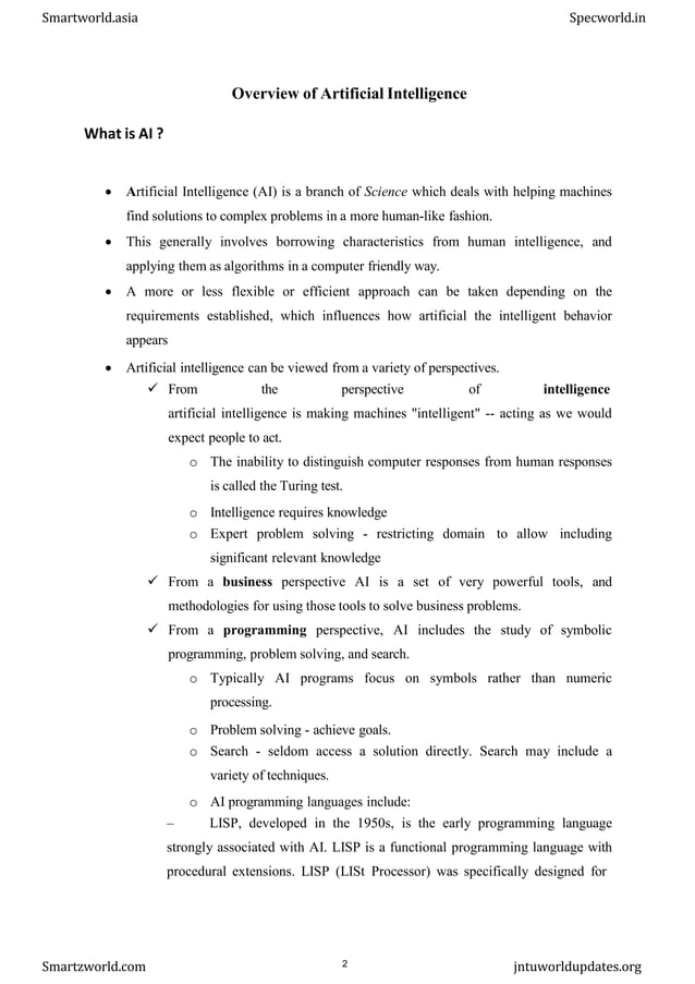 Artificial intelligence | PPTX