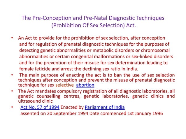 PCPNDT | PPT | Pregnancy | Reproductive Health