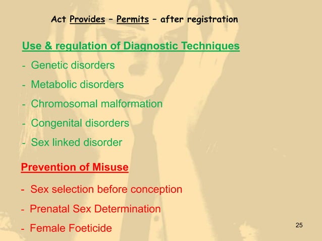 Pcpndt act | PPTX | Pregnancy | Reproductive Health
