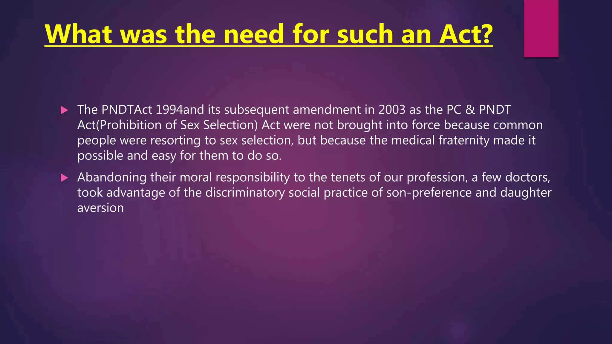 Pcpndt act by m b singh 5 8-2020 | PPTX