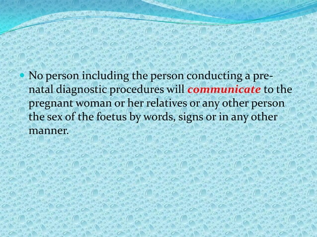 PNDT ACT/ PCPNDT ACT FOR UNDERGRADUATES | PDF | Pregnancy ...
