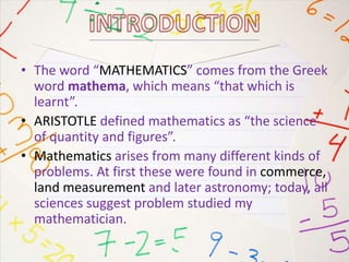 Mathematics | PPTX